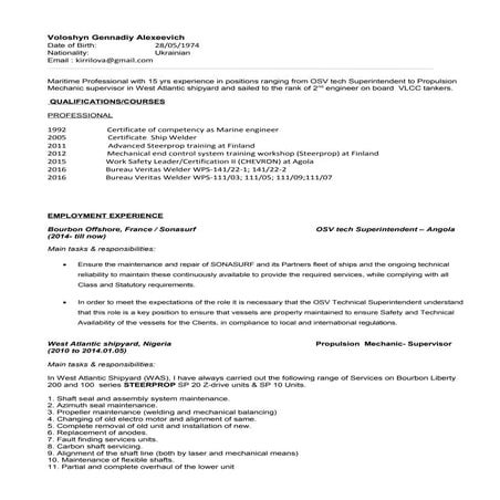 OT Resume | PDF