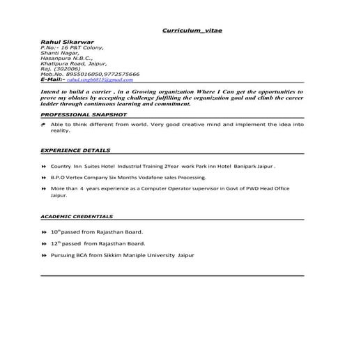 Curriculum_vitae Rahul (1) | DOC