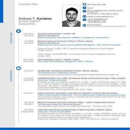 CV Andreas Kyriakou v3 | PDF