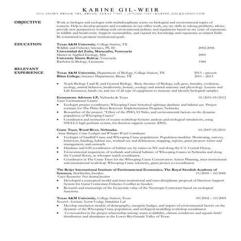 KARINE GIL-WEIR resume | PDF