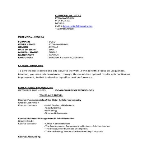 LYDIA CV | DOCX
