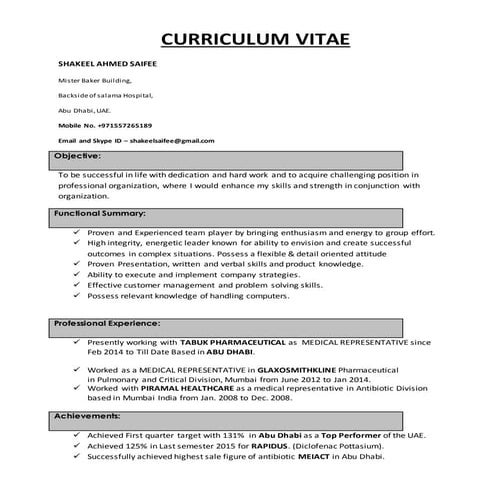 Shakeel cv | DOCX