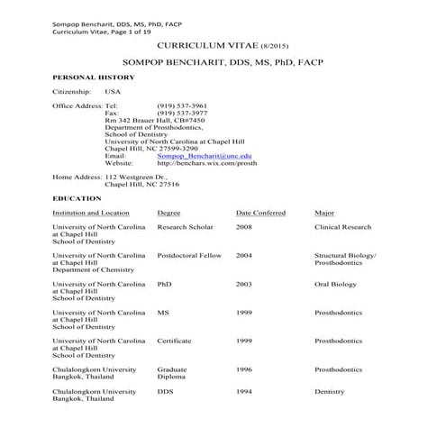 cv_unc_Aug2015 | PDF