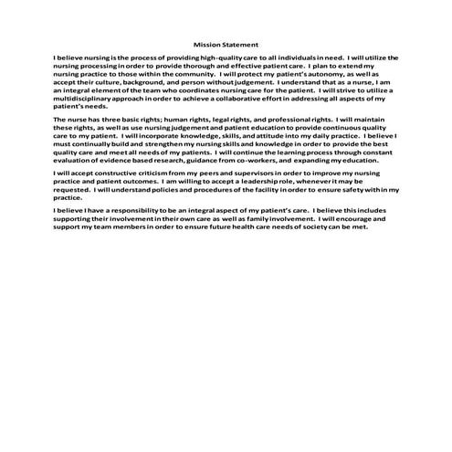 mission statement | DOCX