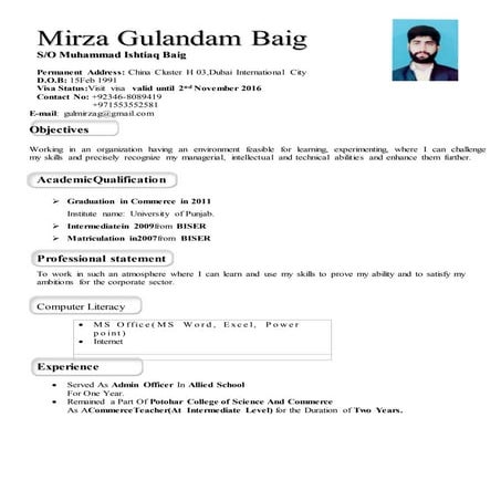 Resume of Masum Email | PDF
