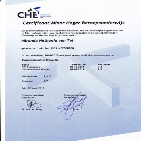 Diploma opleiding Ergotherapie | PDF