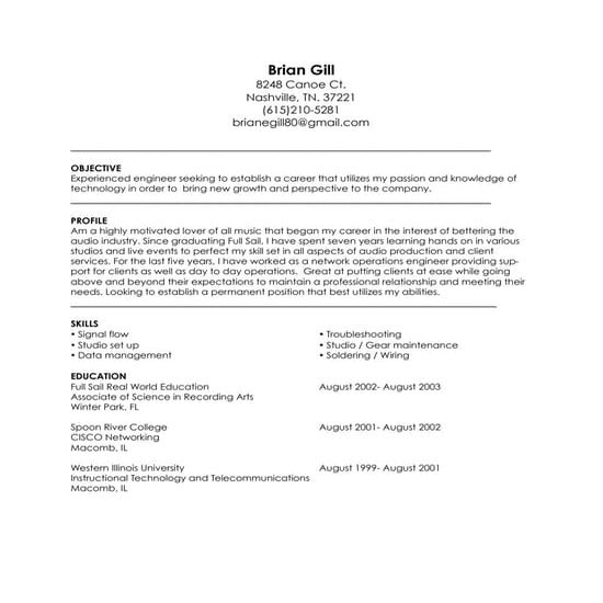 Brian Gill Resume | PDF