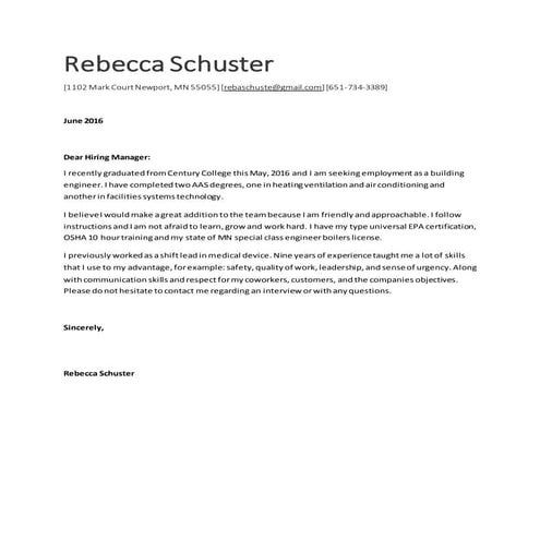 general cover letter | DOCX