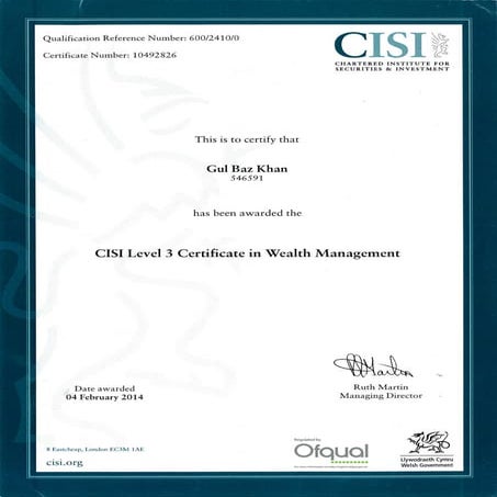 Certification in Wealth Management | PDF