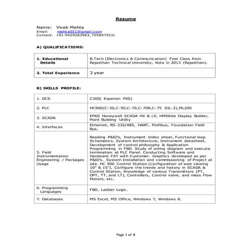 Vivek Mehta_Resume | DOCX