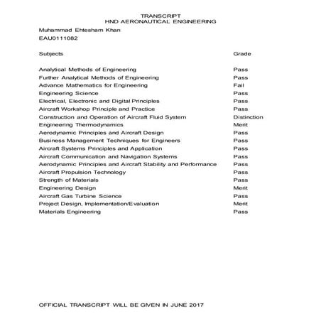 HND transcript | DOCX