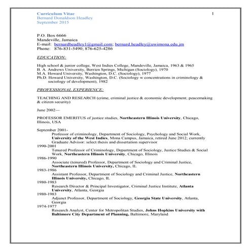 Bernard Donaldson Headley | PDF | Crime & Harmful Acts to Individuals ...