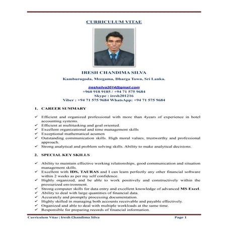 L I C SILVA - CV | PDF