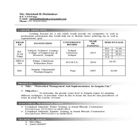 Shrishail_Resume. | DOCX | Hinduism | Religion & Spirituality