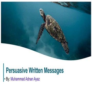 Persuasive Written Messages, Business Communication, Persuasive Sales ...