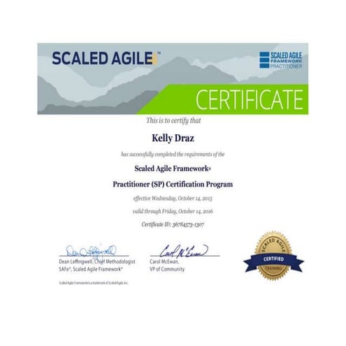 Scaled Agile Framework Practitioner Certification | PPT