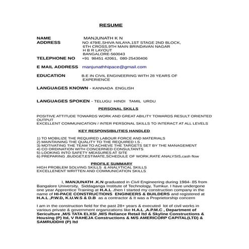 Manjunath_Resume(3)(2) | PDF