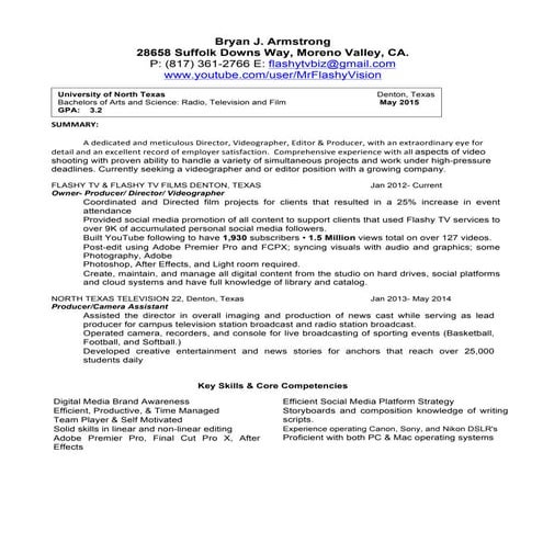 Bryan - 2015 Resume | PDF