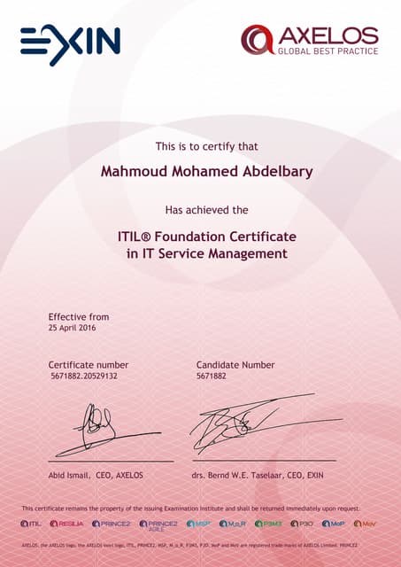 ITIL certification | PDF