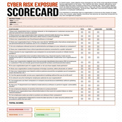Cyber Risk Exposure Scorecard | DOC