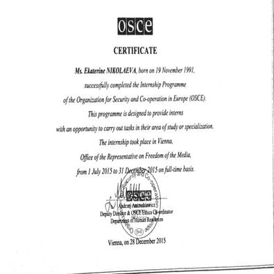 OSCE Certificate | PDF