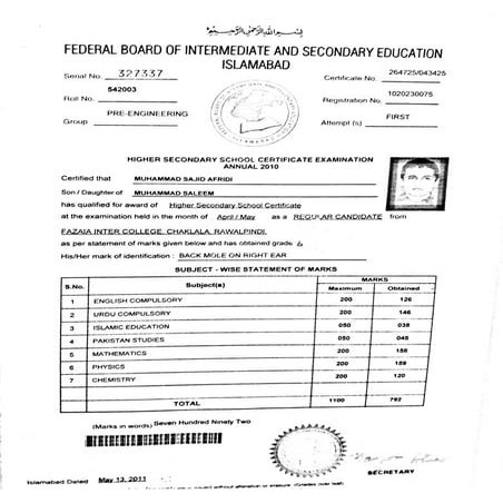 Intermediate ( Fsc-pre.eng) | PDF