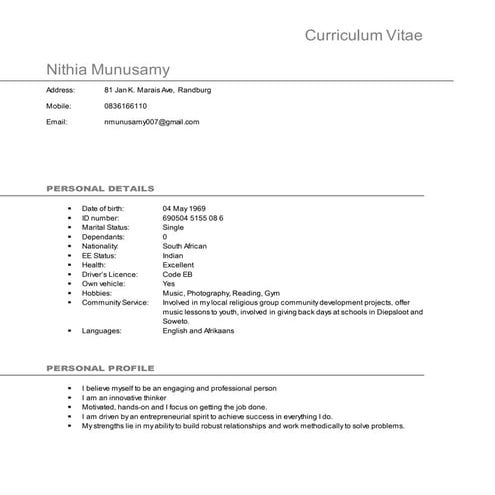 Nithia CV | DOCX