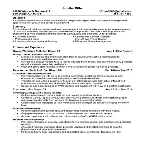 Resume - Jenn Ritter 2015 | PDF