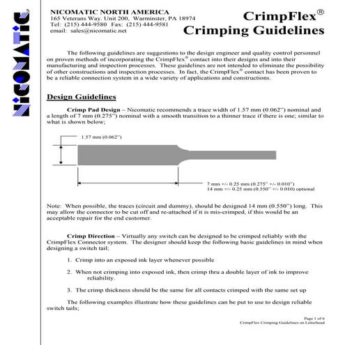 Crimping Guidelines | PDF