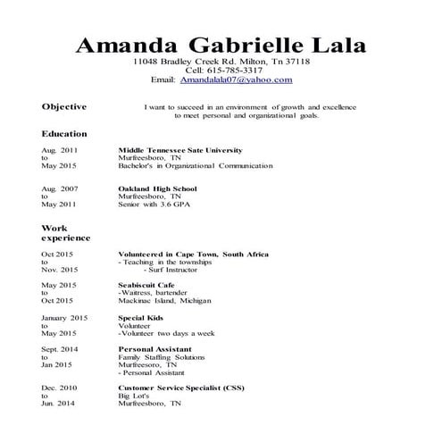 Resume Final 2015 | DOCX