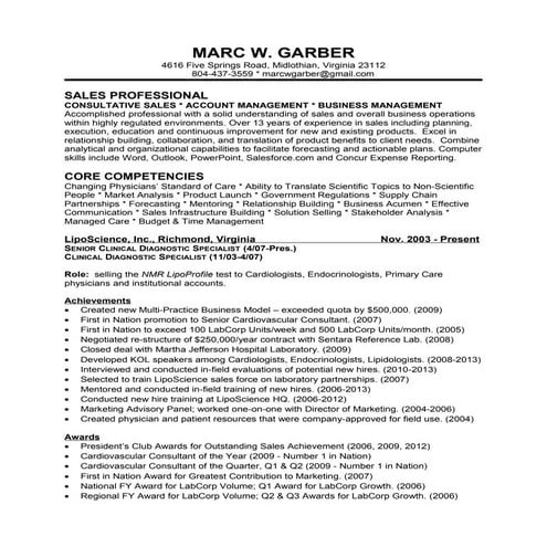 Marc W. Garber Resume2 | DOC