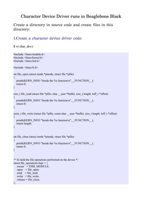Character_device_driver_bbb | PDF | Operating Systems | Computer ... Character_device_driver_bbb | PDF | Operating Systems | Computer ...