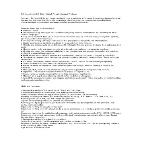 Digital project manager | PPTX