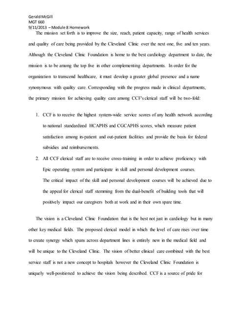 Cleveland Clinic Design Brief | PDF | Healthcare Industry | Industries