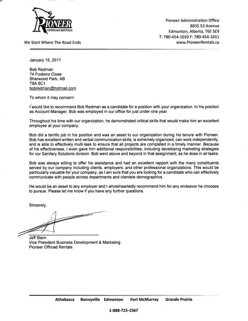 Alex Perri Reference Letter | PDF