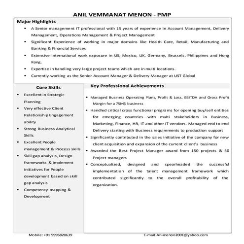 Anil Menon Profile | DOCX