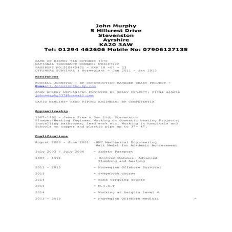 JOHN CV 2015 3 | PDF