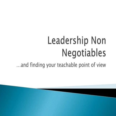 Leadership Non Negotiables | PPTX
