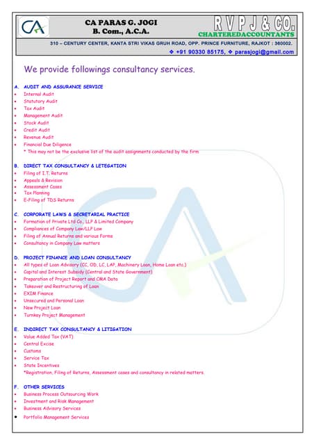CA Firm Profile | PPT