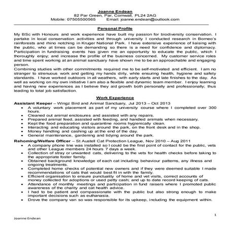 Sue's CV 15 | DOCX