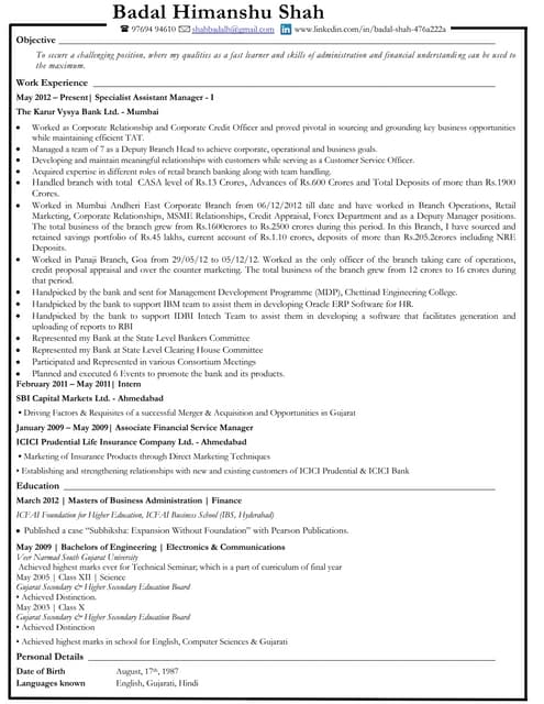 CV - JASUL CHANDRA | PDF