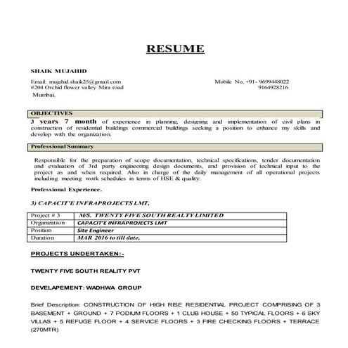 Kavya resume | DOCX