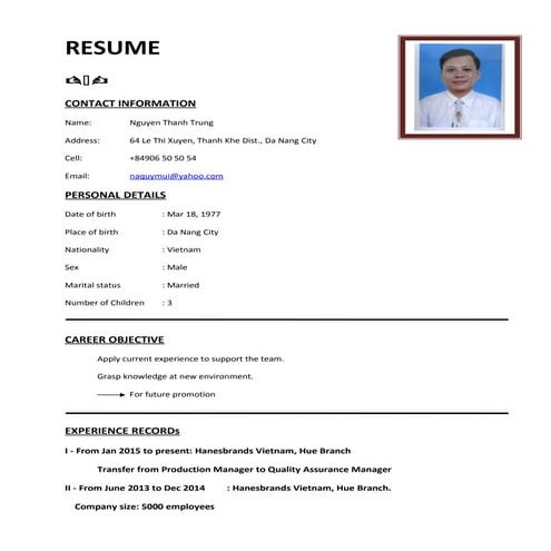 RESUME 08082016 | DOC