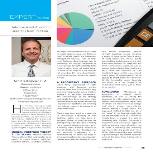 Adaptive Asset Allocation - Departing from Tradition | PDF