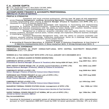 ASHOK GUPTA FINAL C.V | DOC