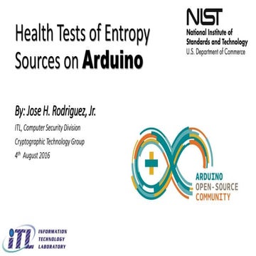 Health Tests Of Entropy Sources On Arduino Ppt