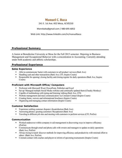 Kevin Allen Resume 2016 | PDF
