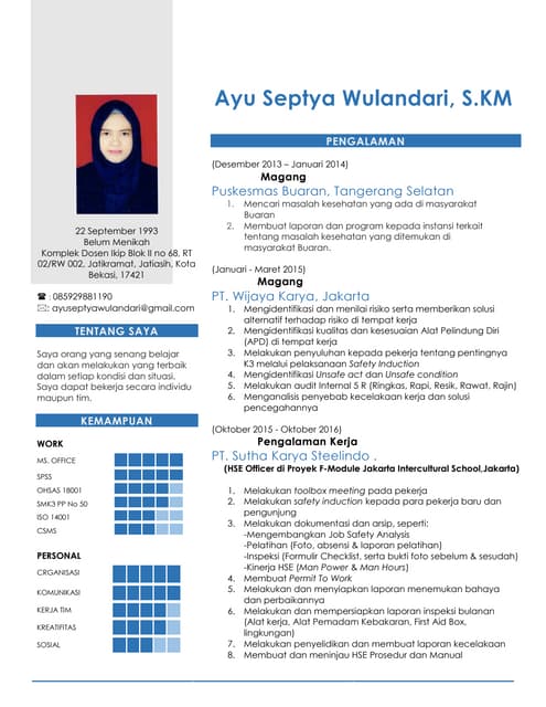 CV Angga Yumam Sukmanto (Ahli K3 Umum)