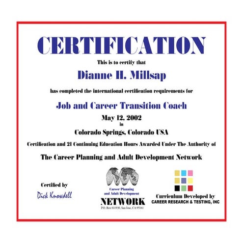 (JCTC) Dianne Millsap | PDF | Adult Education | Education