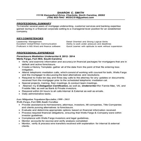 Resume of Sharon Smith - Final Jan2016 1 | PDF